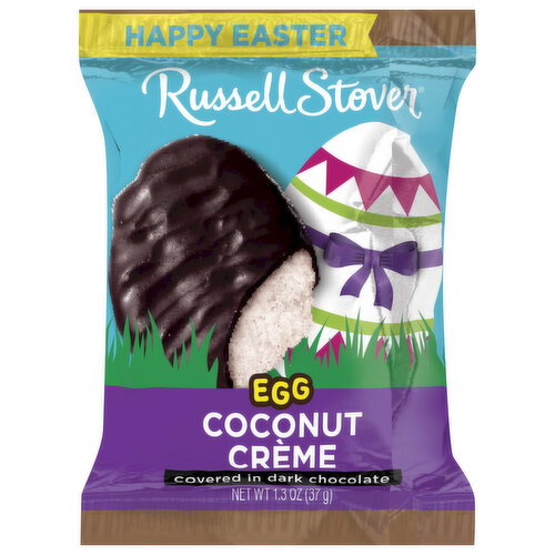 Russell Stover Egg, Coconut Creme Happy Easter - Super 1 Foods
