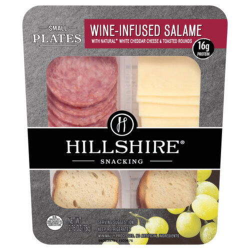 Hillshire Snacking Small Plates, Wine-Infused Salame with White Cheddar ...