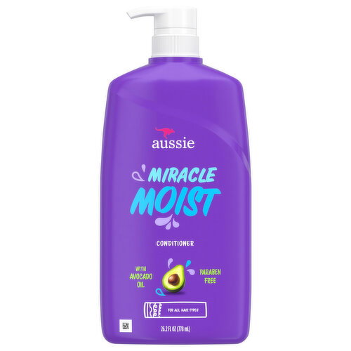 Aussie Conditioner, Miracle Moist - 26.2 Fluid Ounce - Brookshire's