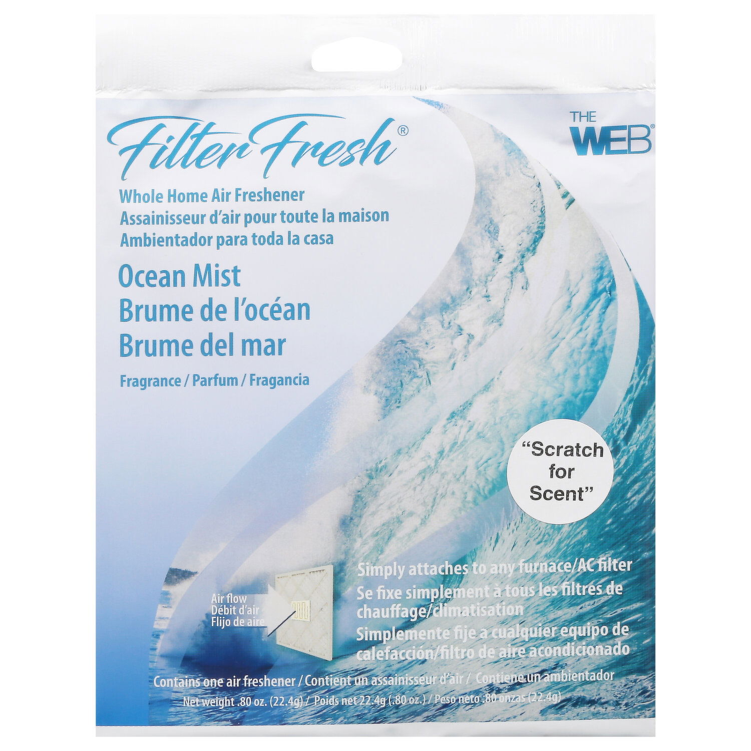 Filter Fresh Air Freshener Whole Home Ocean Mist Brookshire s