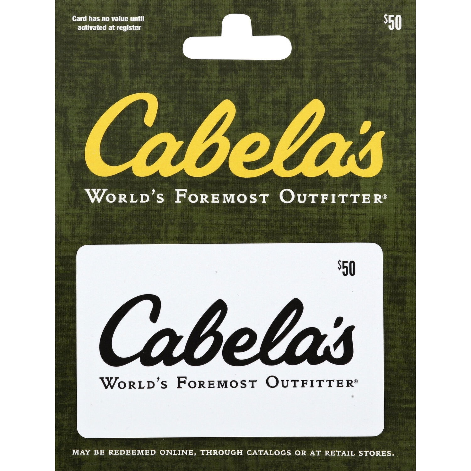 Cabela s Gift Card 50 Brookshire s
