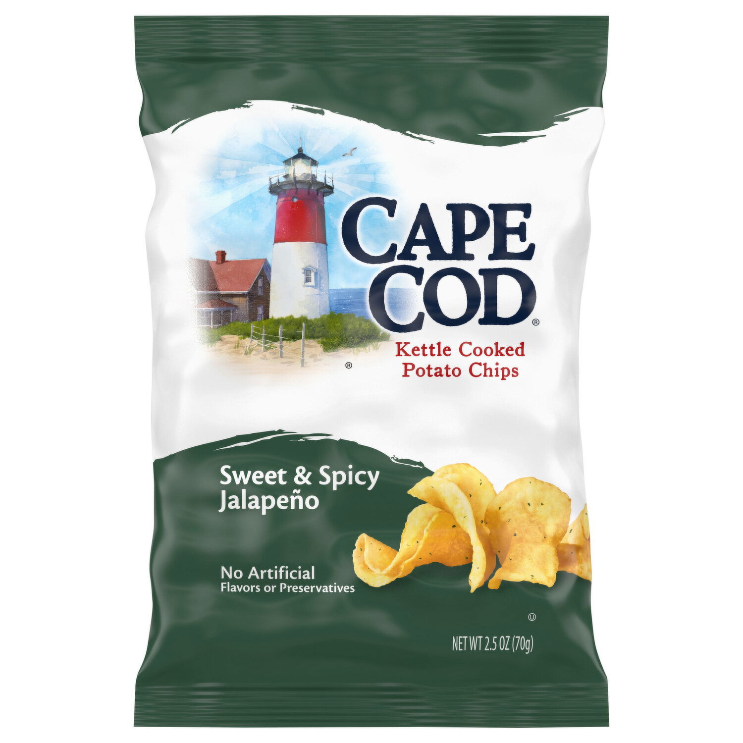 Cape Cod Potato Chips Sweet and Spicy Jalapeno Kettle Cooked FRESH by Brookshire s