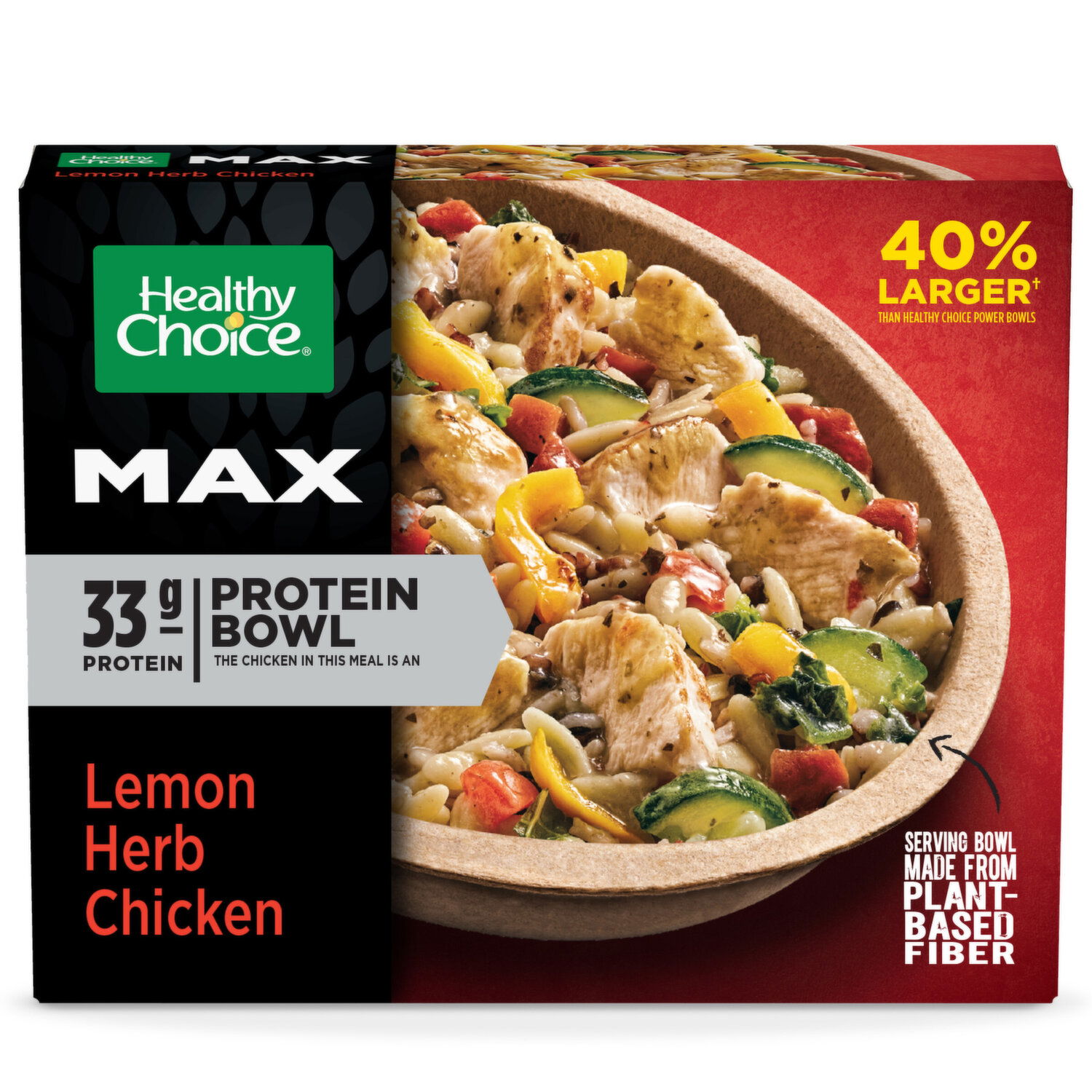 Healthy Choice Max Bowl Lemon Herb Chicken Frozen Meal Brookshire s