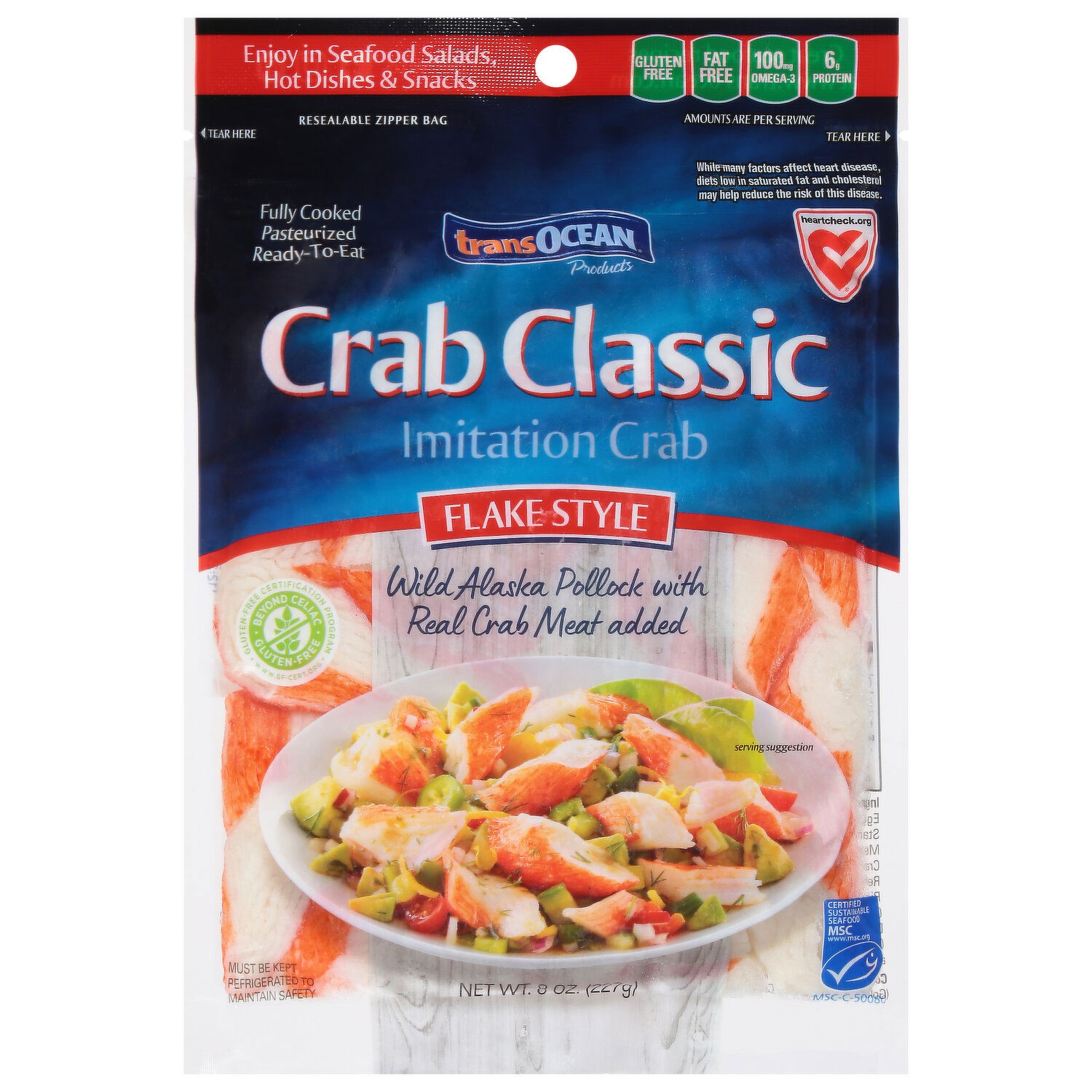 Imitation crab meat store